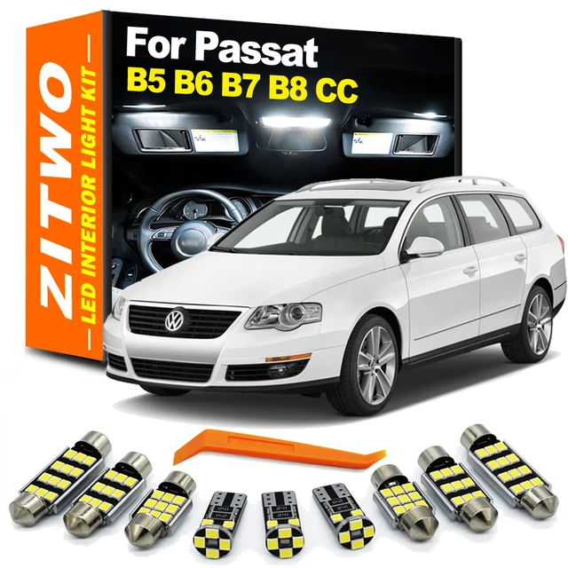 Llantas Audi VW PASSAT B7 LED INTERIOR KIT PREMIUM 13 WHITE BULBS ...