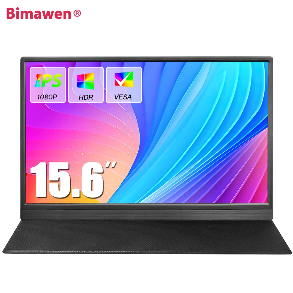 Bimawen Monitor Portátil 15.6 polegada FHD 1080P Monitor Portátil USB C ...