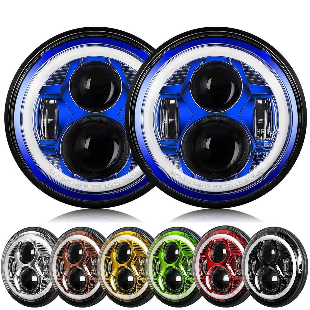 DOT-E9-Spider-Design-Hi-Lo-Beam-Angel-Eye-Amber-White-DRL-Halo-Ring ...