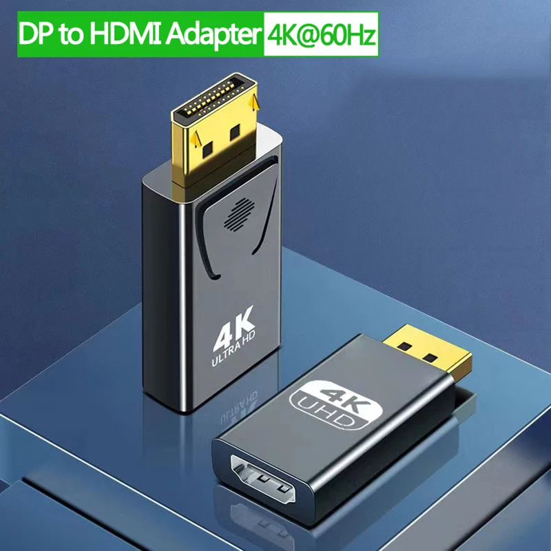 4K DisplayPort To HDMI-Compatible Adapter DP Male To Female HDMI 4K ...