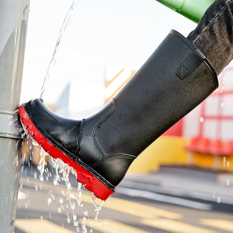 Men-s-Rain-Boots-Long-Tube-Water-Shoes-Non-slip-Waterproof-Safety-Work ...