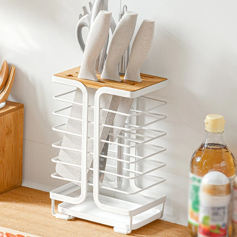 Kitchen-Knife-Holder-Stainless-Steel-Mesh-Metal-Utility-Paring-Cleaver ...