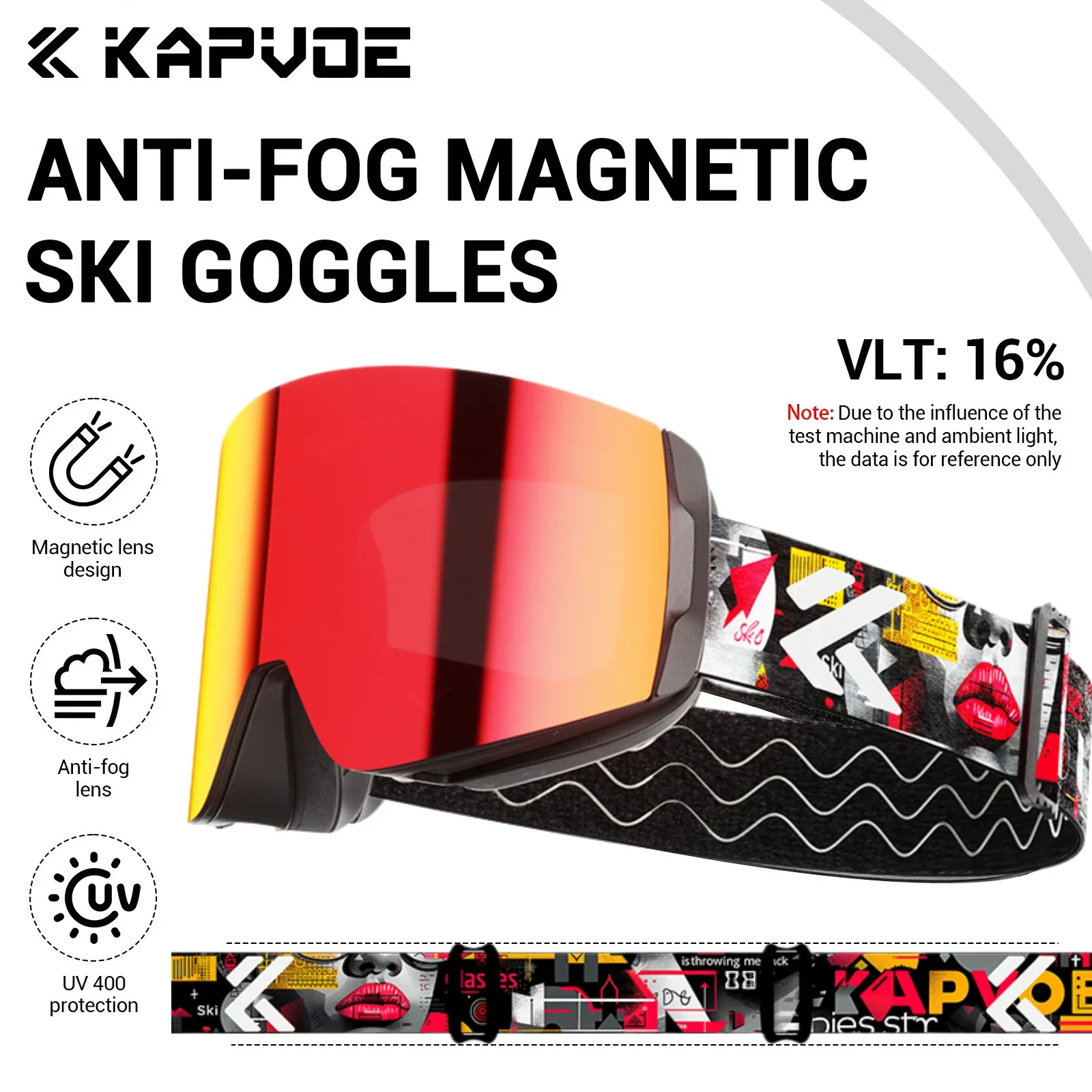 Kapvoe Snow Goggles Ski Snowboarding Skiing Sunglasses for Women Men ...