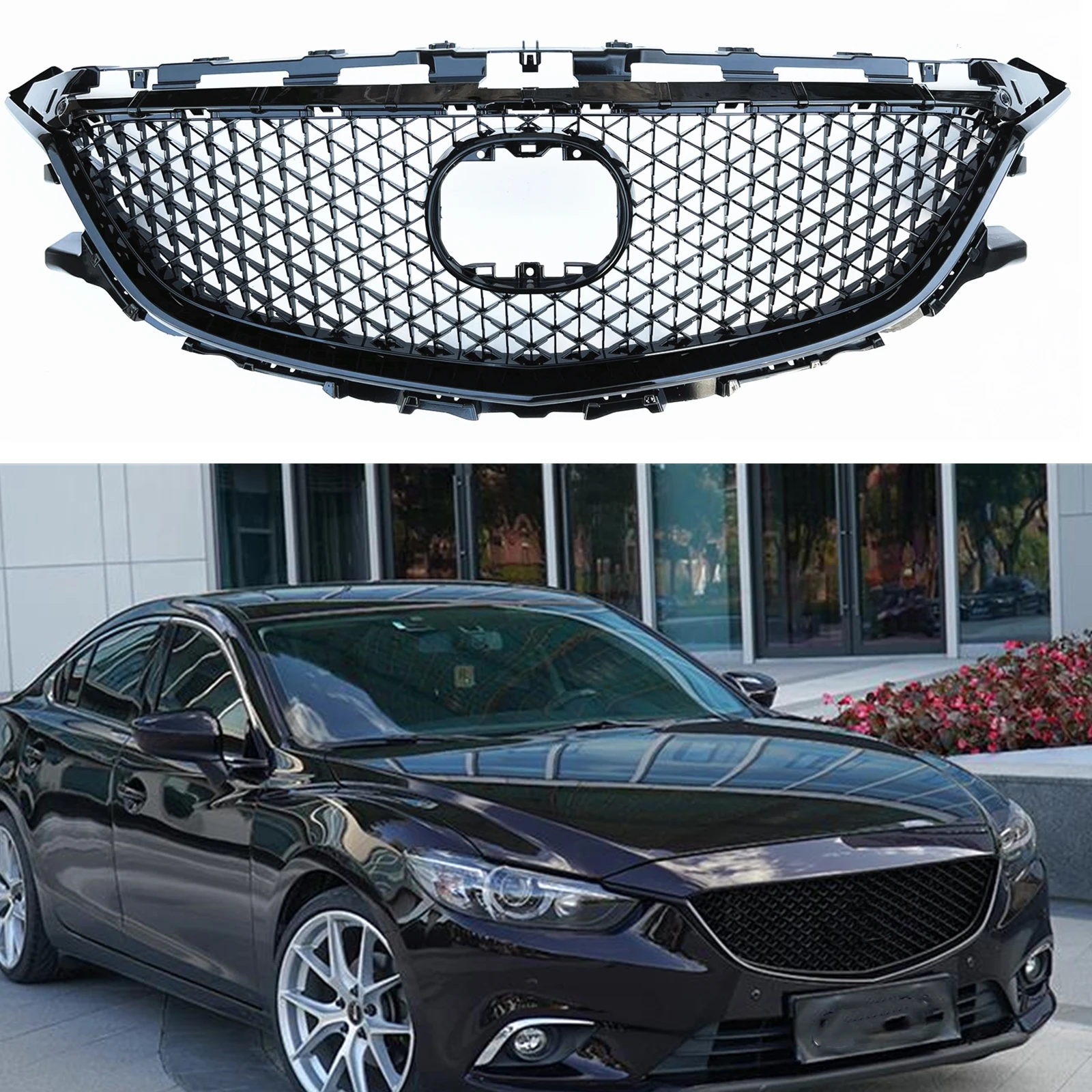 Front-Grille-Racing-Grills-For-Mazda-6-2014-2016-2015-Honeycomb-Style ...