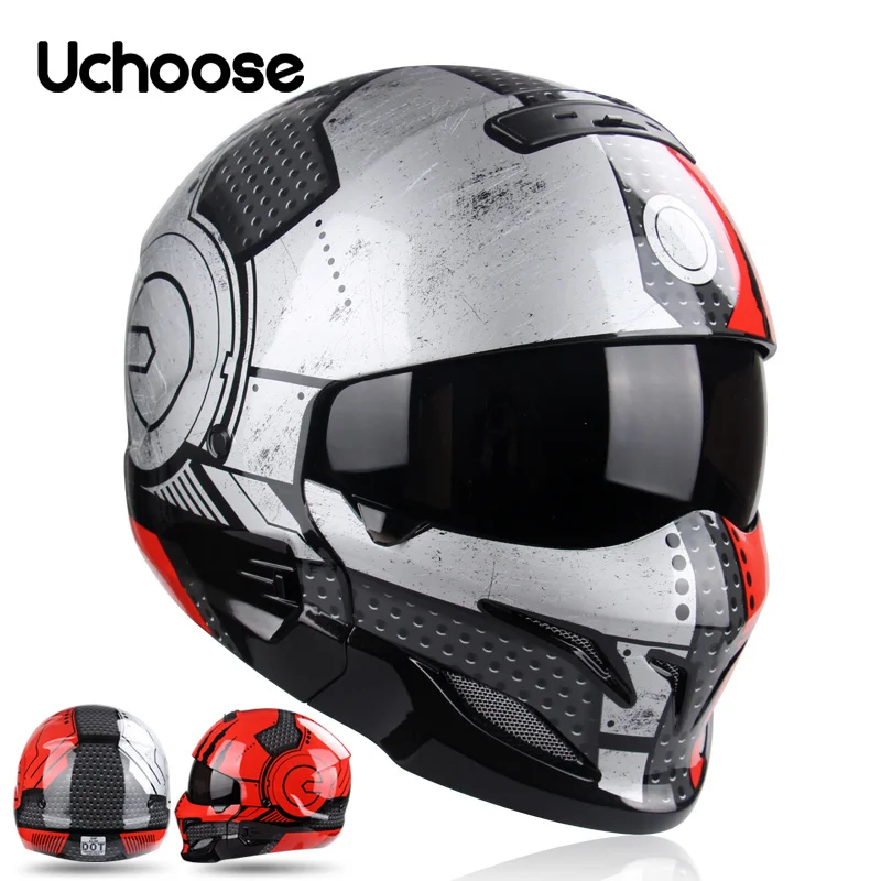 Retro-Helmet-Motorcycle-Helmet-Grimace-Helmet-Multifunctional ...