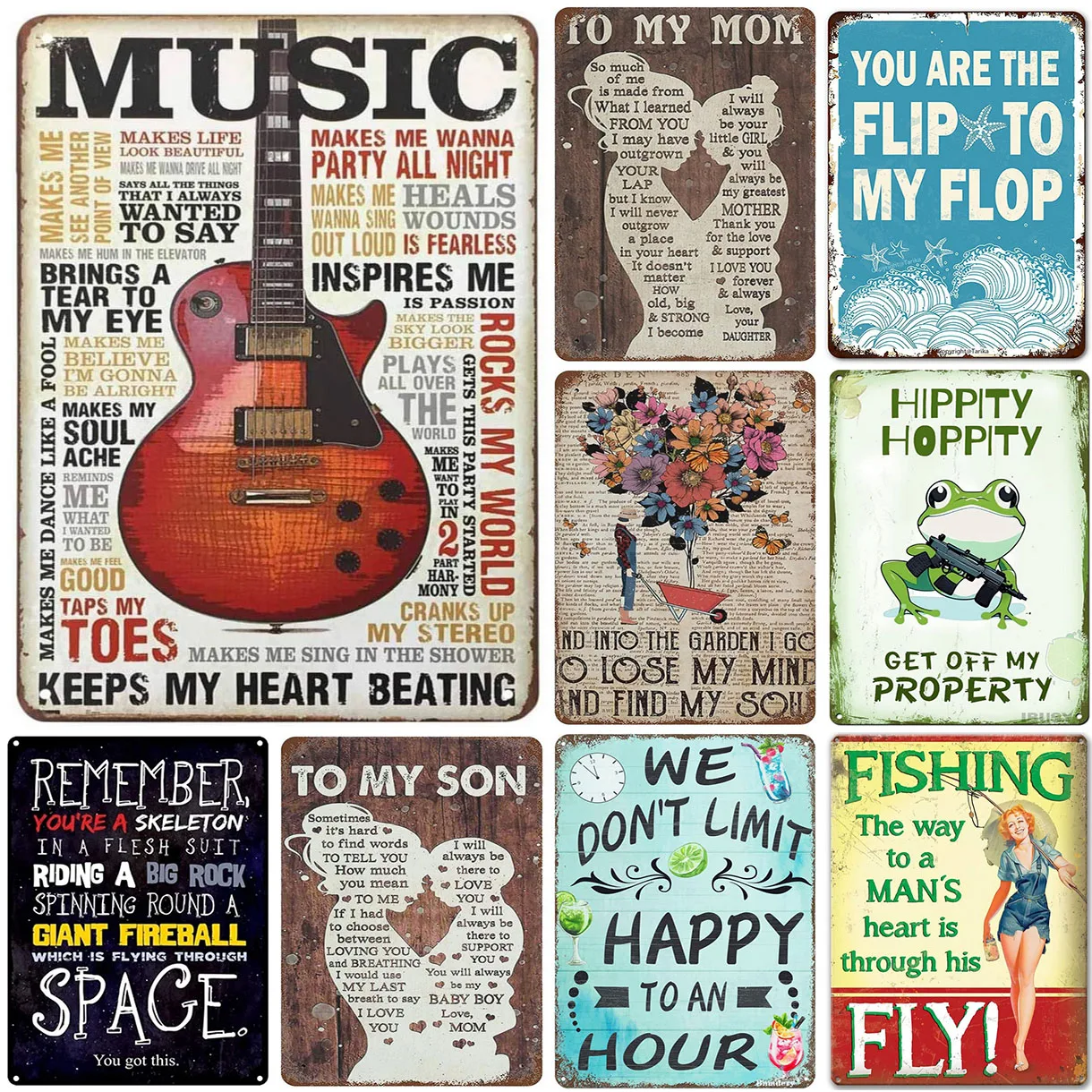 Vintage-Metal-Tin-Signs-Music-Keeps-My-Heart-Beating-Music-Inspires-Me ...