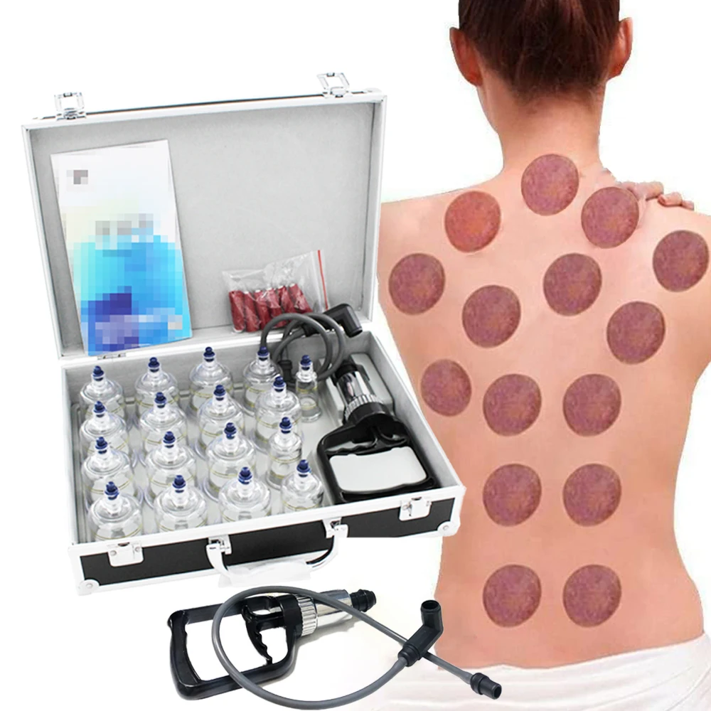 17pcs Acupunture Vacuum Cupping Set Plastic Vacuum Massager Medical ...