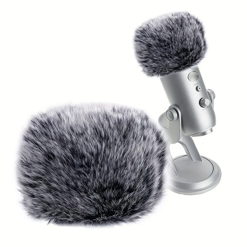 Fluffy windproof cover for microphones and recorders, ideal for indoor ...