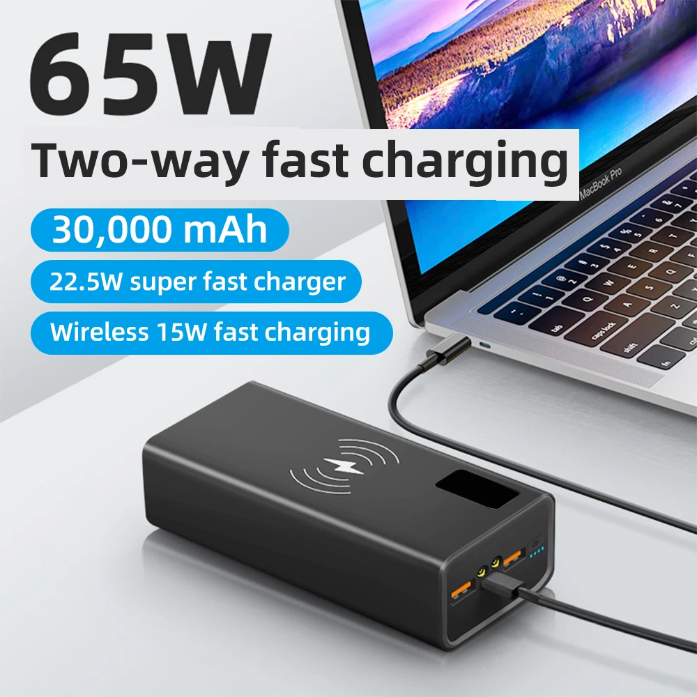 TwoWay-PD65W-30000mah-Charge-LED-Lighting-Digital-Screen-High ...