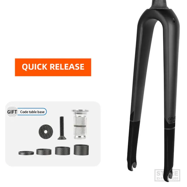 TOSEEK Gravel Fork All Carbon Fiber Road Bicycle Front Fork Quick ...