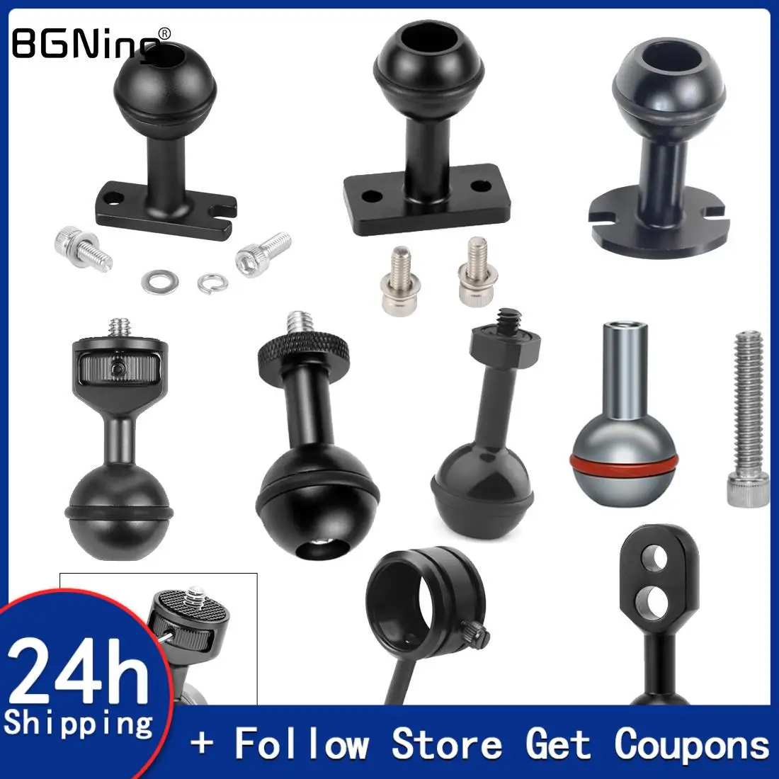 1-inch-Ball-Head-Mount-Adapter-with-1-4-M5-Screw-for-GoPro-Action ...