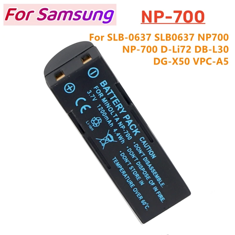 1-2Pcs-New-Replacement-Battery-NP-700-Battery-For-Samsung-SLB-0637 ...