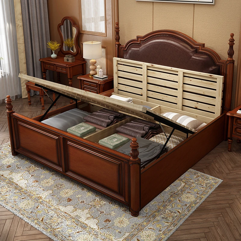 Double Bed Designs In Wood With Storage