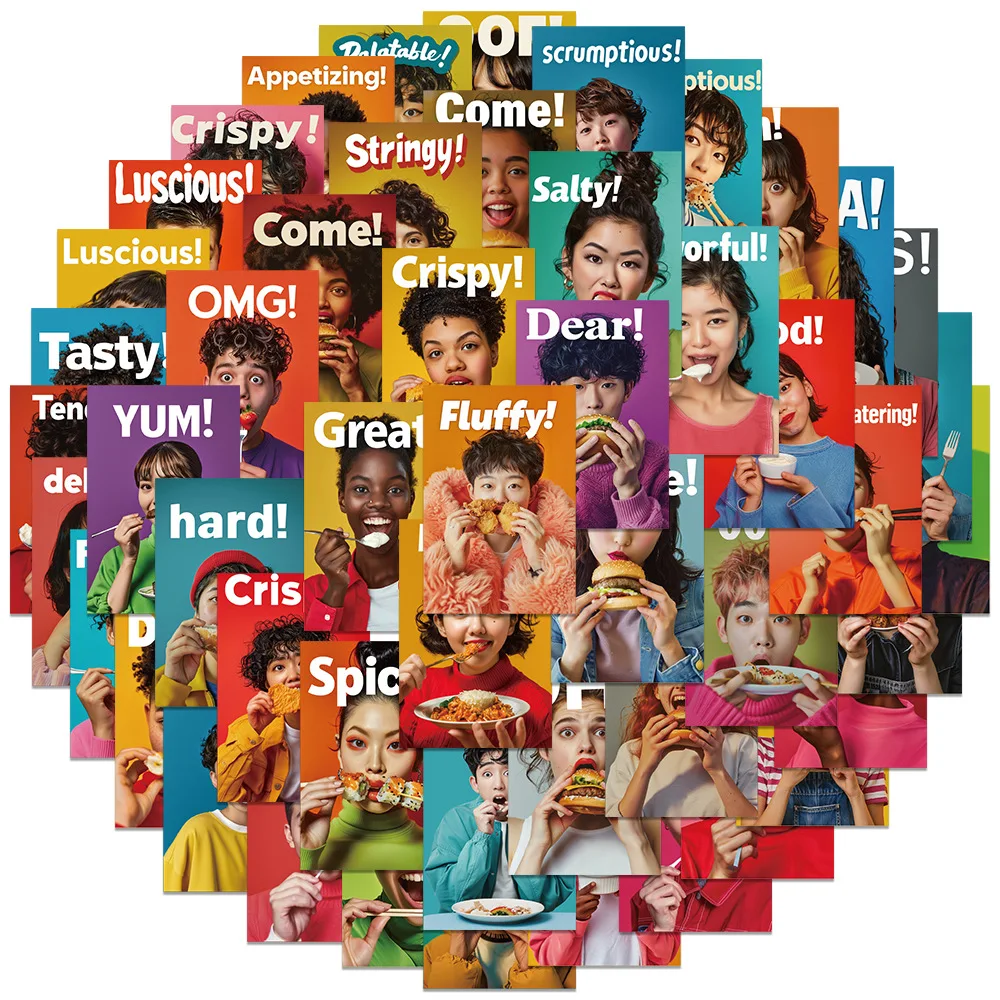 10-30-50PCS-Food-Advertising-Creative-Poste-Stickers-Decals-Decoration ...