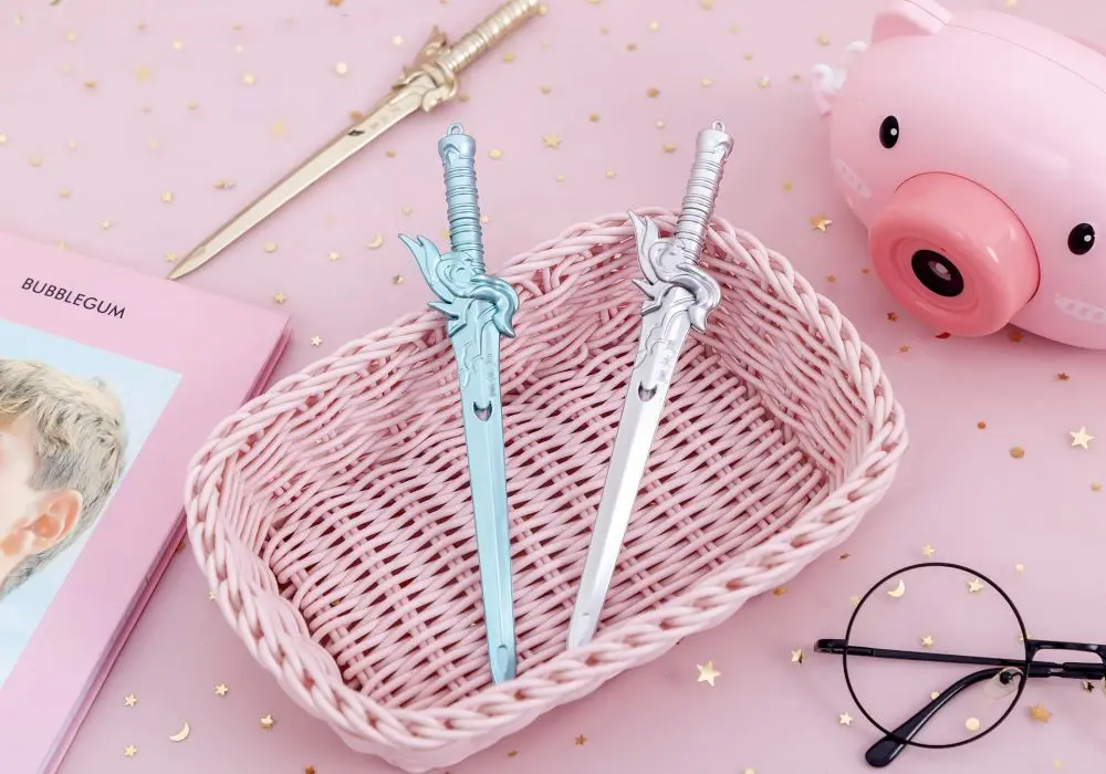 Lytwtw's-Stylo gel épée Phoenix,fournitures scolaires,poignée,cadeau d ...