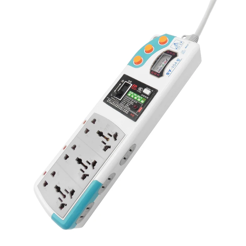 10A-250V-3500W-Lightning-Leakage-Protection-Power-Strip-with-Voltmeter ...
