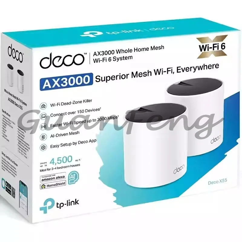 TP-Link Deco X55 Pro Mesh W-iFi6 Wireless Router AX3000 1G and 2.5G ...