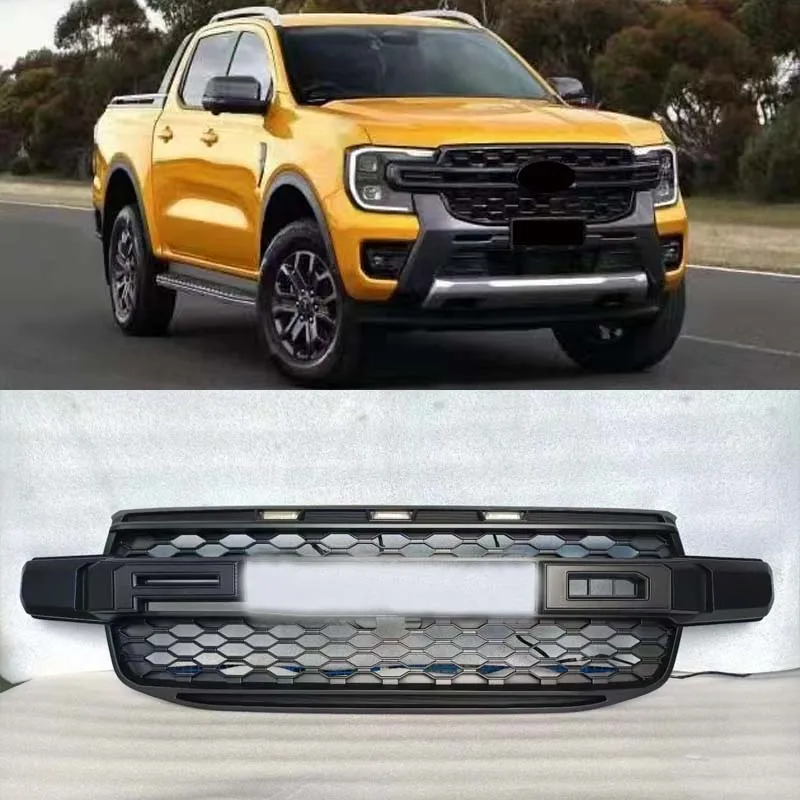 Front Grills Racing Grille For Ford Ranger 2022 2023 Accessories T9 Mk4 ...