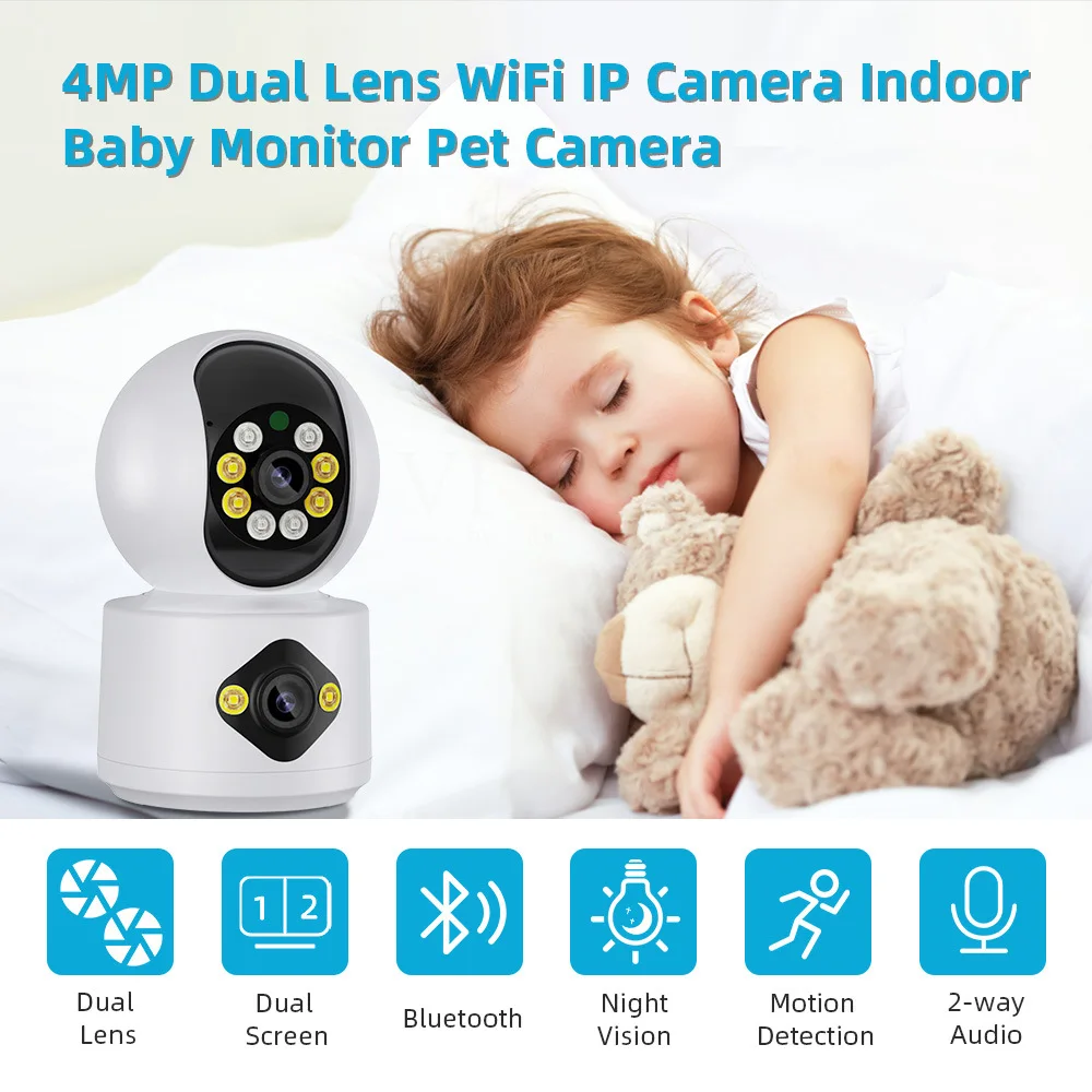 4MP-UHD-iCsee-APP-Bluetooth-Dual-Lens-Video-Linkage-Full-Color-IP ...