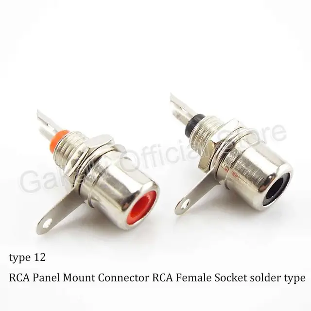 RCA Connector Male Female Jack Plug M/F 2RCA 3RCA Adapters for cctv ...