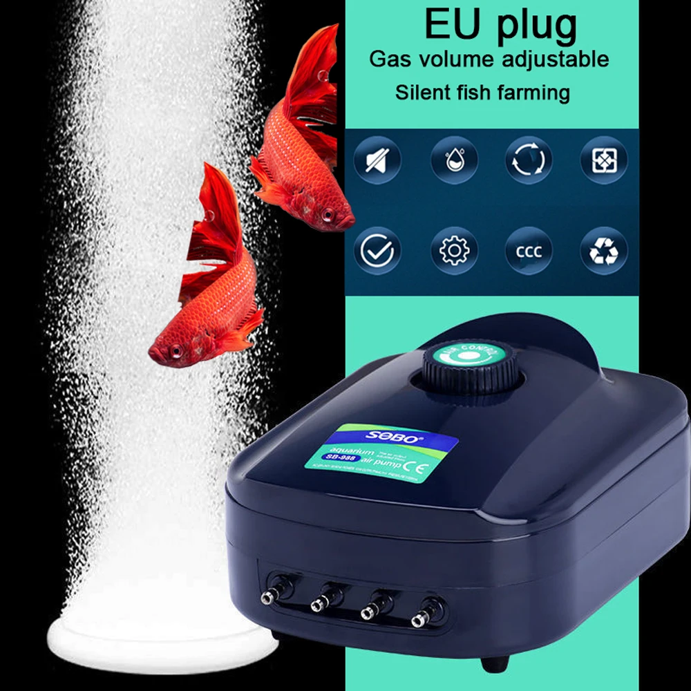 SOBO-High-Power-3-5w-8w-Fish-Tank-Oxygen-Air-Pump-Fish-Aquarium-Air ...