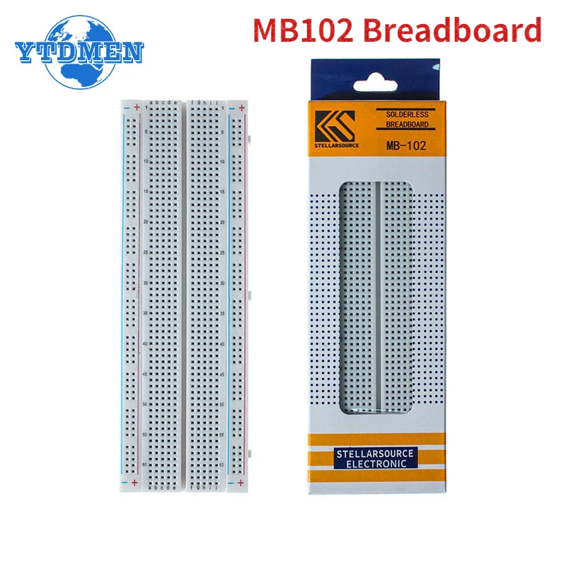 1PCS-MB102-Breadboard-830-Holes-Solderless-PCB-Board-Test-Experiment ...