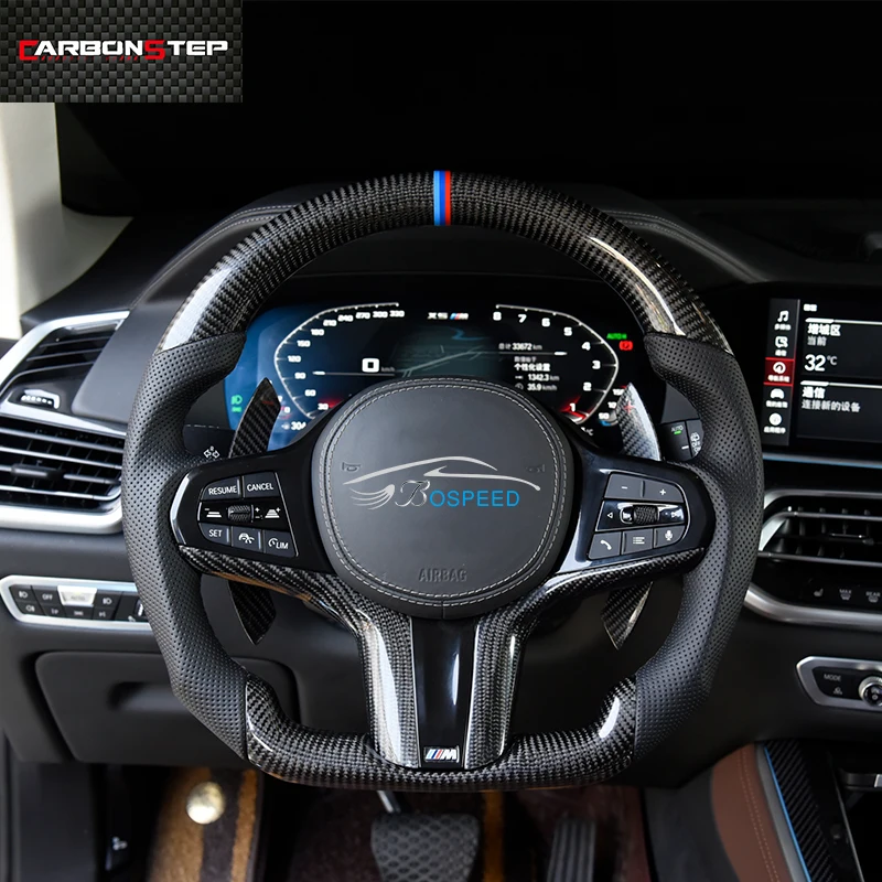 LED-Carbon-Fiber-Steering-Wheel-For-BMWS-G20-G28-G30-G38-G32-G11-G12 ...