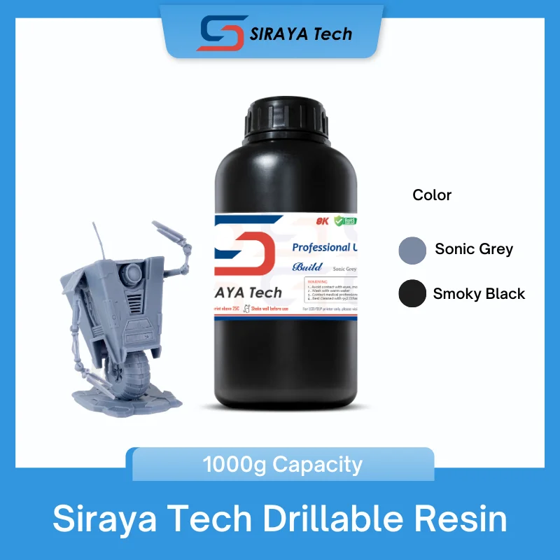 Siraya-Tech-Build-3D-Printer-Resin-High-Precision-Engineering-Resin-Non-Brittle-Tappable-Low ...
