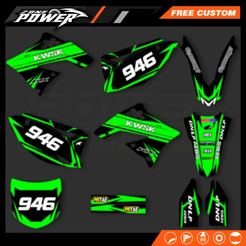 Powerzone Custom Team Motorcycle Graphics Background Decals Sticker ...