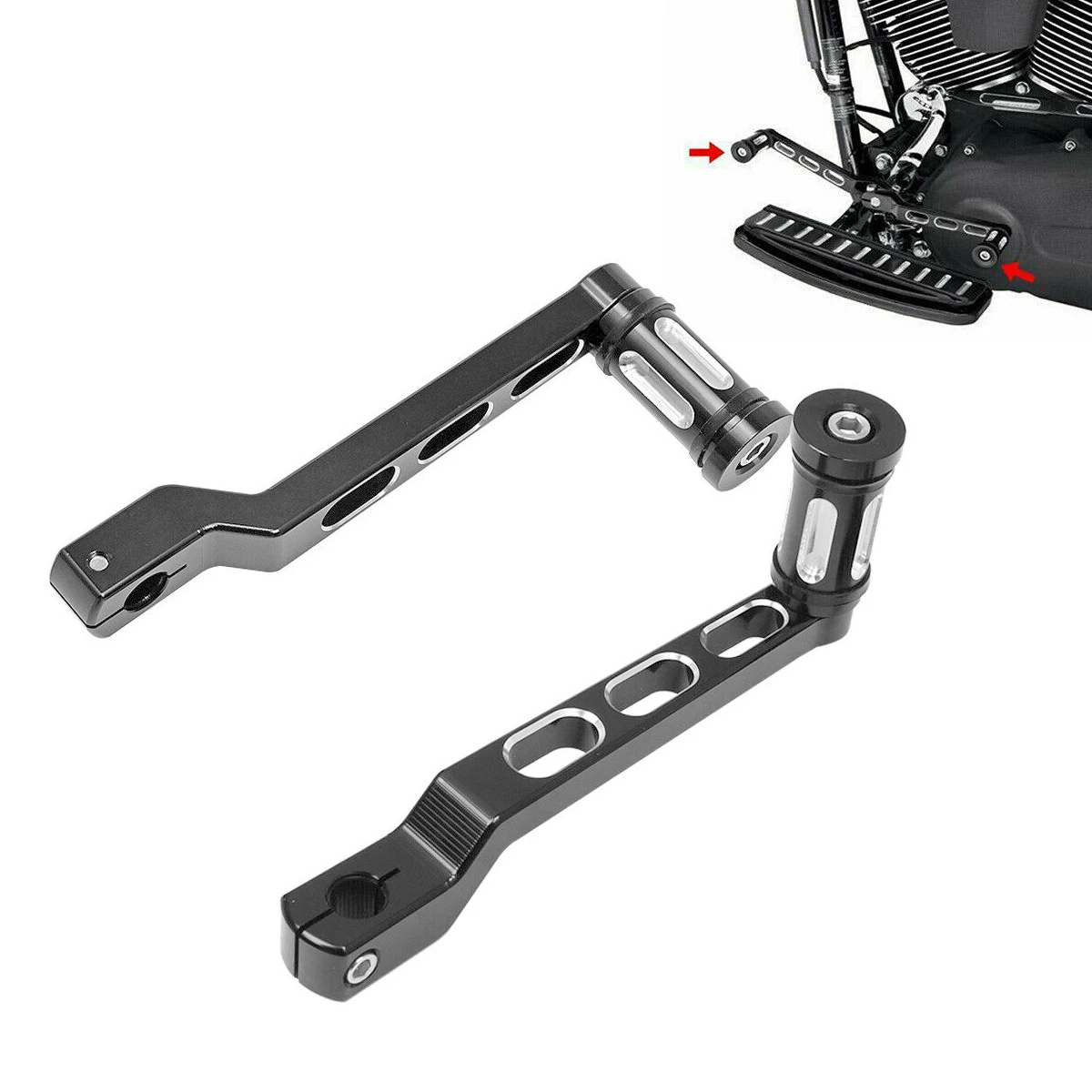 Black Motorcycle Shift Lever Shifter Peg Foot Pegs Hand Grips For ...
