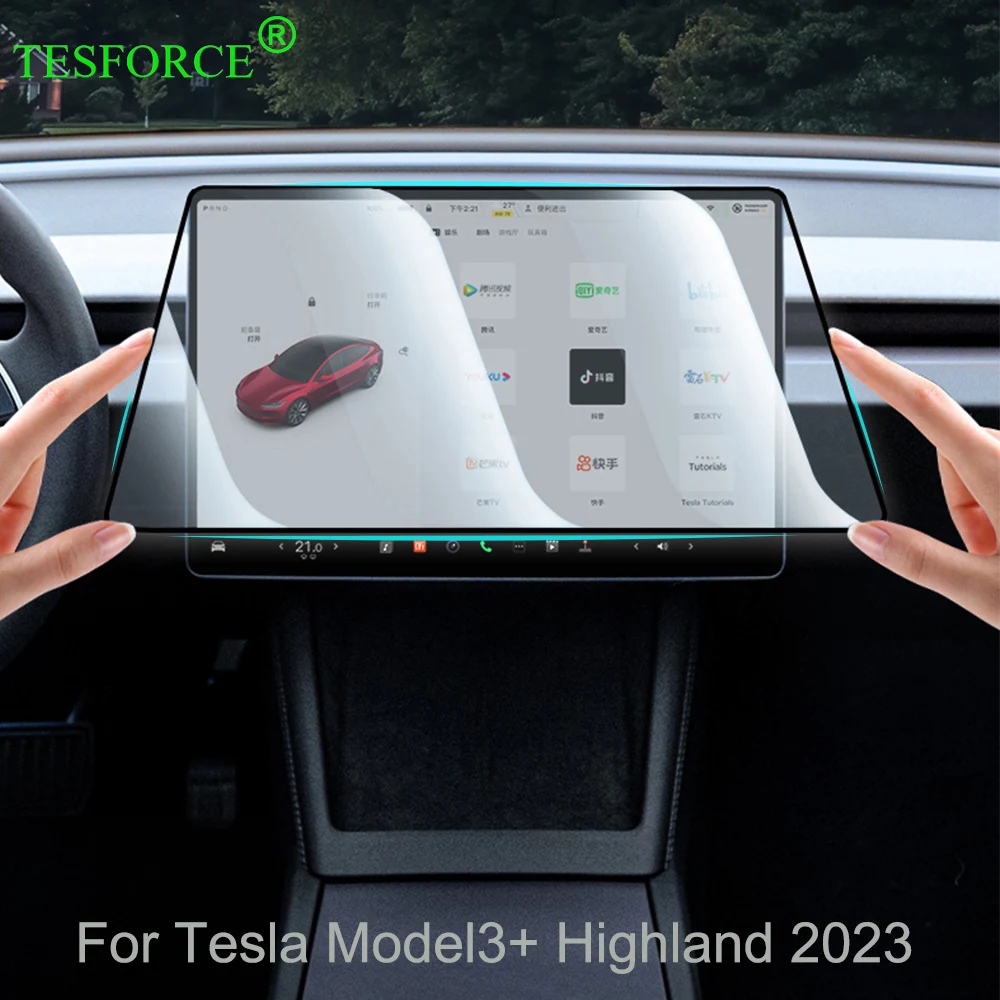 For-Tesla-Model-3-Highland-2023-2024-Navigation-Film-Rear-Screen-HD ...