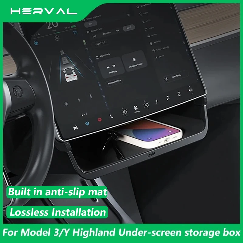Herval Under Screen Storage Tray For Tesla Model Y 3 2021 - 2024 ...