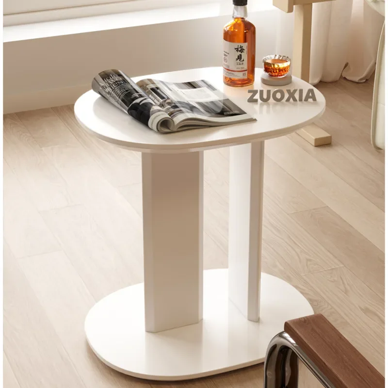 Simple-Modern-Bedside-Table-Bedroom-Round-Side-Table-Rounded-Corners ...