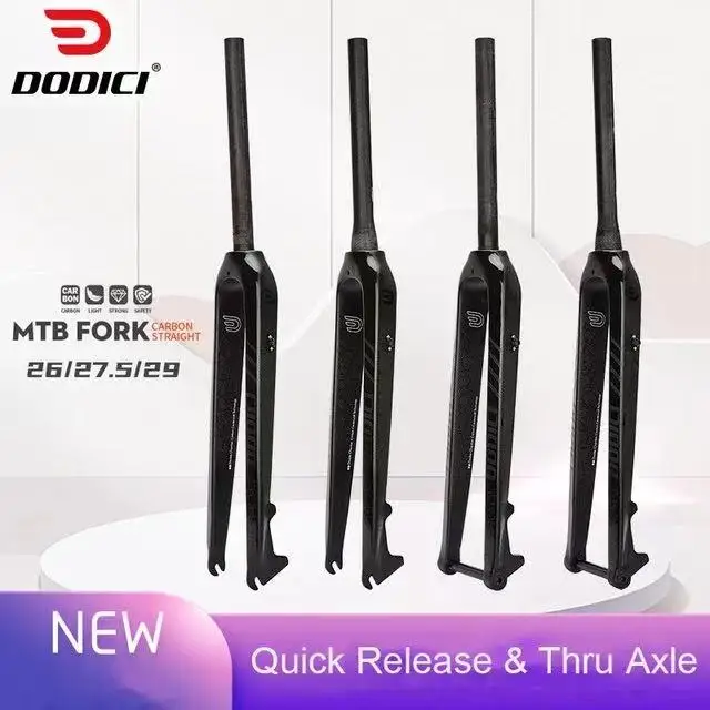 Dodici-Full-Carbon-Fibre-Mountain-Bike-Forks-Straight-Tube-Spine-Forks ...