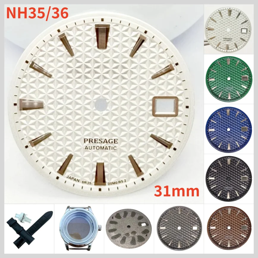 New-NH35-Dial-31mm-Dial-Blue-Gray-Black-Green-White-for-NH35-NH36 ...