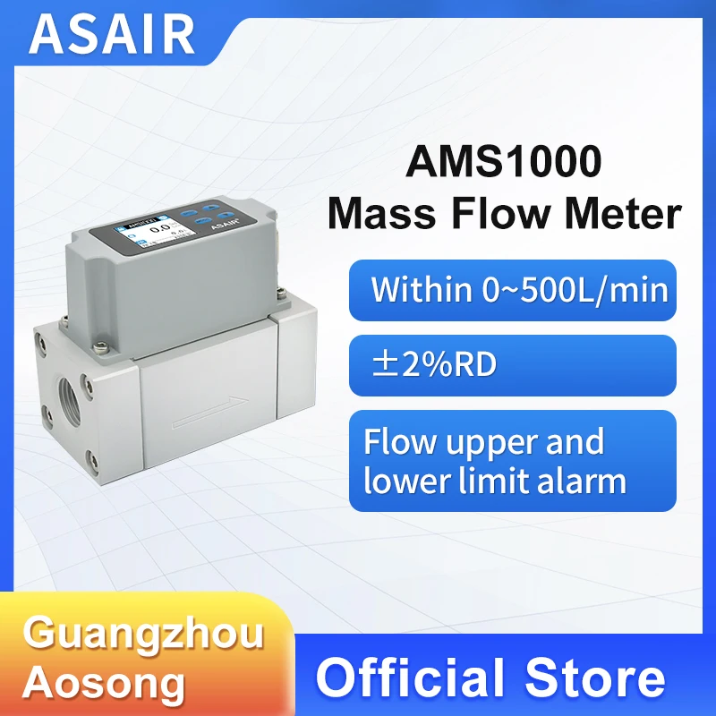 ASAIR-AMS1000-High-Precision-Thermal-Mass-Flow-Meter-Oxygen-Compressed ...