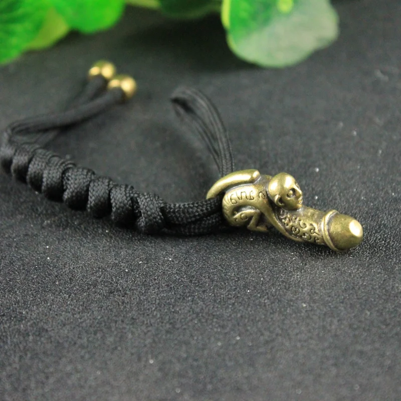 Brass-Naughty-Monkey-Zodiac-Penis-Knife-Beads-Playing-Genitalia-Penis ...