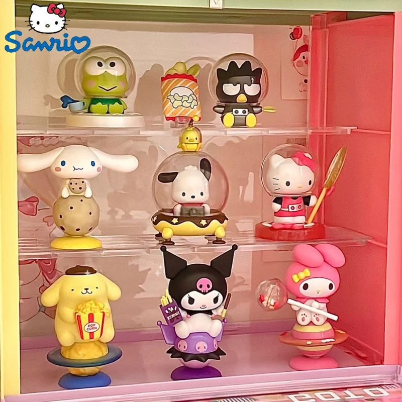 Sanrio cartoon figura snack planeta série kitty cinnamoroll kuromi ...