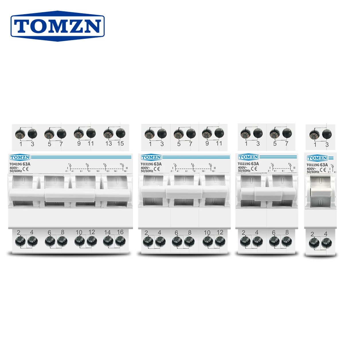1P 2P 3P 4P 63A TOMZN MTS Dual Power Manual Transfer Isolating Switch Interlock Circuit Breaker