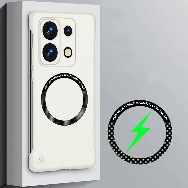 For-Redmi-Note-13-Pro-Plus-5G-Frameless-Magnetic-Magsafe-Slim-Car ...