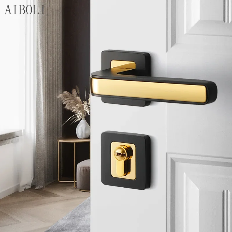 Modern-Interior-Bedroom-Door-Lock-Solid-Wood-Door-Lock-Simple-Room-Door ...