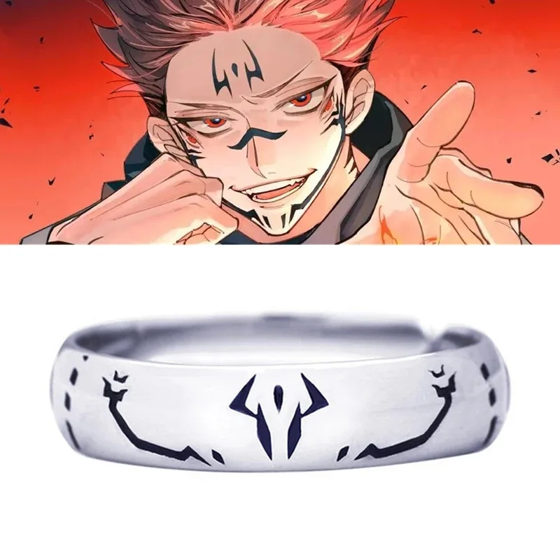 Anime Jujutsu Kaisen Ryomen Sukuna Itadori Yuji Ring Cosplay Metal ...