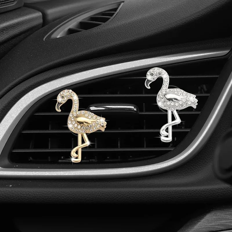 Diamond-Air-Freshener-Cute-Flamingo-Car-Perfume-Clip-Perfume ...