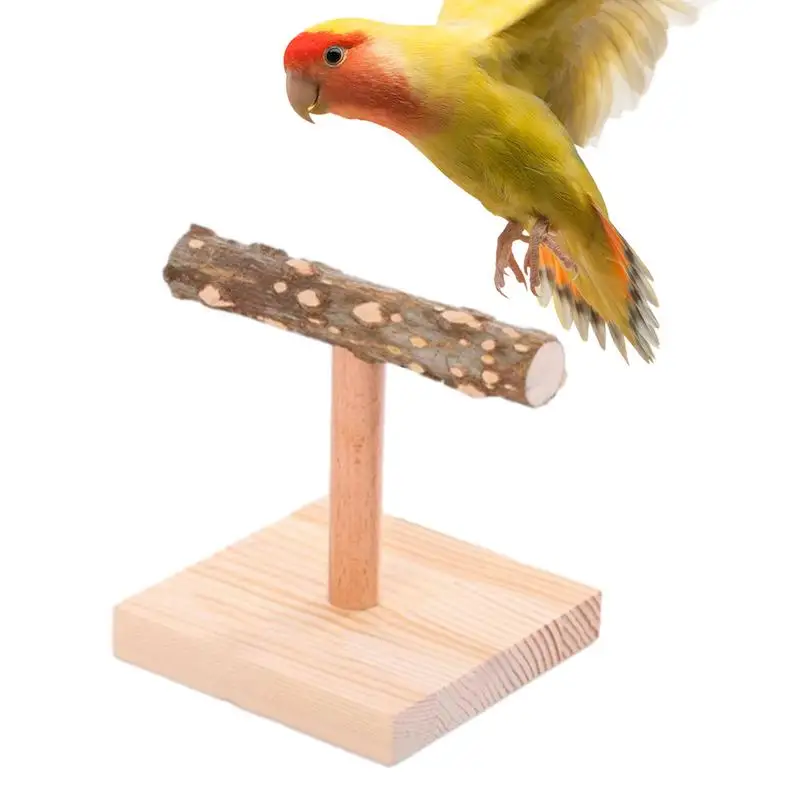 Bird-Perch-Stand-Natural-Wood-Bird-Perch-T-Shape-Table-Top-Cockatiel ...