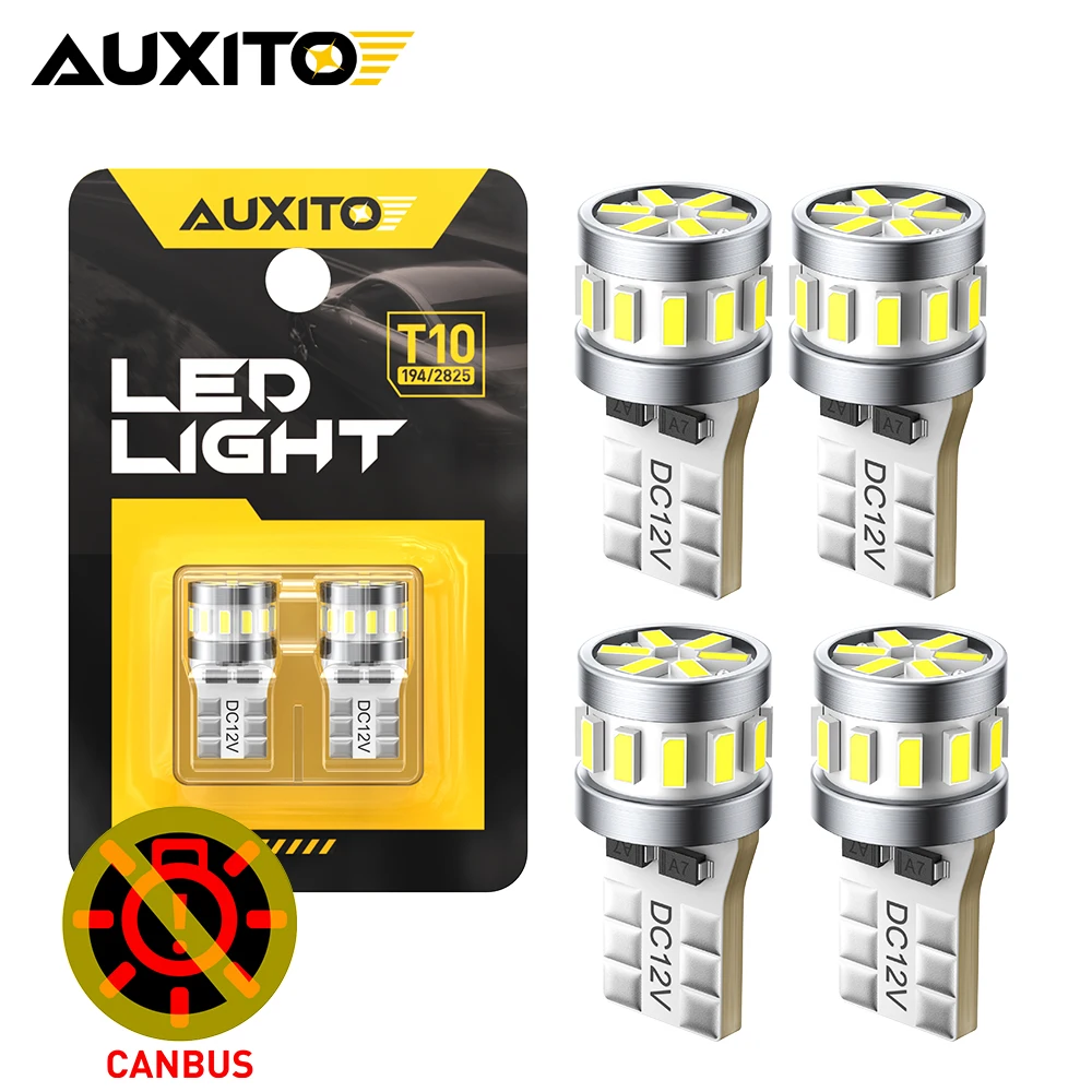 AUXITO-4Pcs-W5W-T10-LED-CANBUS-No-Error-5W5-2825-194-168-LED-Car ...