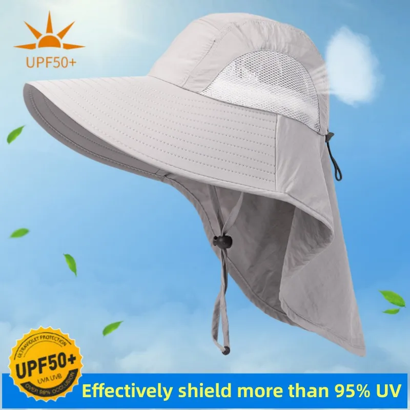 Wide-Brim-UPF50-Fisherman-Fishing-Hat-Sunshade-Nylon-Quick-Dry ...