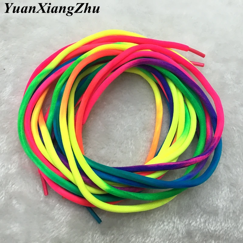 1Pair-Rainbow-Laces-Round-Rope-Canvas-Sports-Shoelaces-Sneakers-Shoe ...