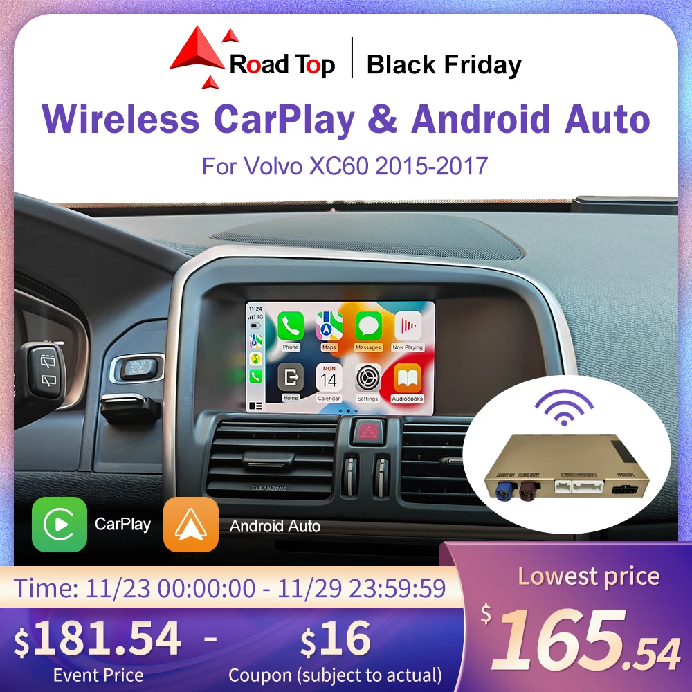 Wireless-IOS-CarPlay-for-Volvo-V60-XC60-2015-2017-7-LCD-Screen-Android ...