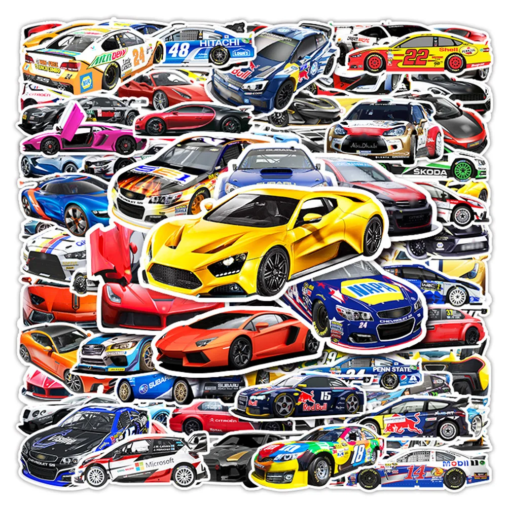 10-30-50-100PCS-Cool-Supercar-Retrofit-Racing-Car-Sticker-DIY-Diary ...