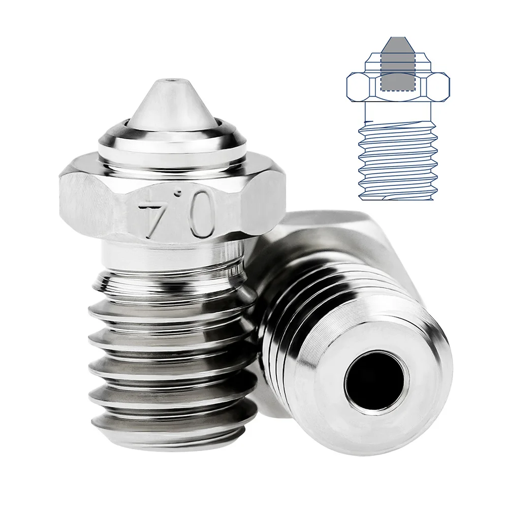 E3DV6-Bimetal-MY-Nozzle-550C-Degree-High-Temperature-Copper-Plated ...